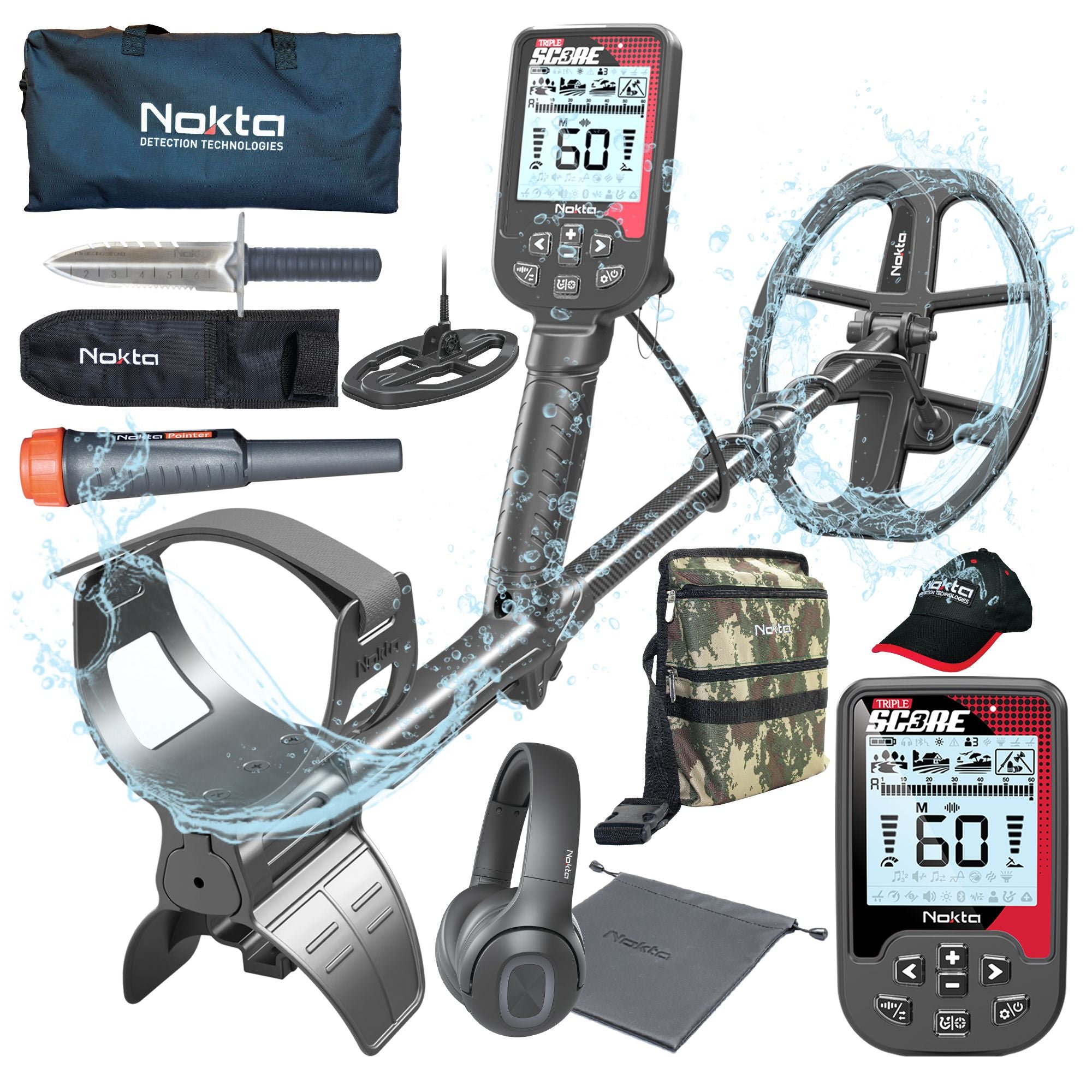 Nokta Triple Score Pro Pack Metal Detector - Seasoned Searcher Pack – Spin a disc metal detectors